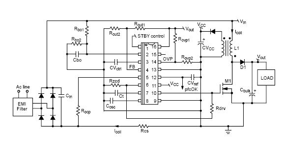 NCP1605: Power Factor Controller, Enhanced, High Voltage and Efficient Standby Mode